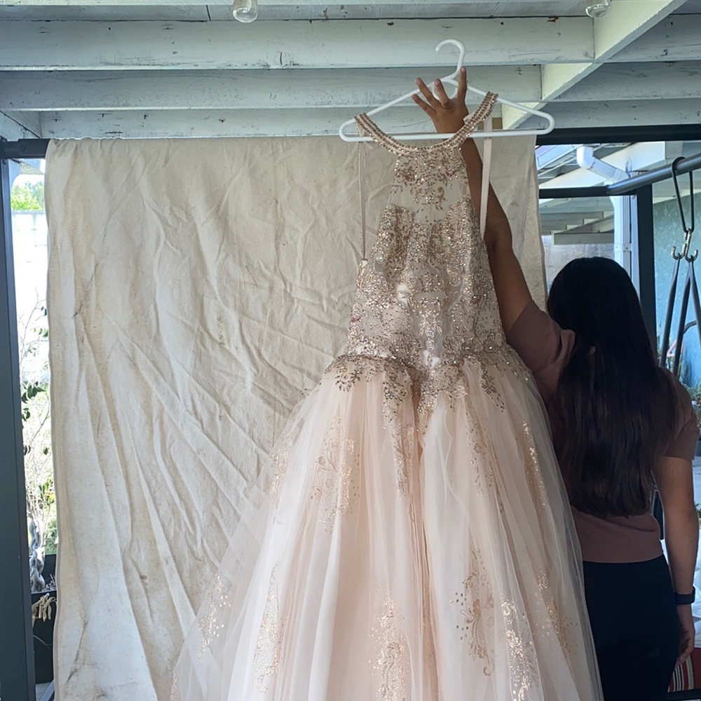 Quince Dress Blush With Crystals - Gem